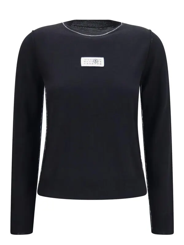 MAISON MARGIELA Wool-blend T-shirt With Contrast Details - Black