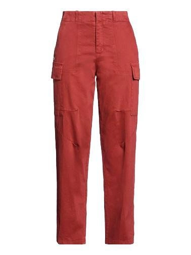 MANILA GRACE Cotton Elastane Cargo Pants - Rust
