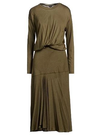Aspesi Military Wool Maxi Dress - Green