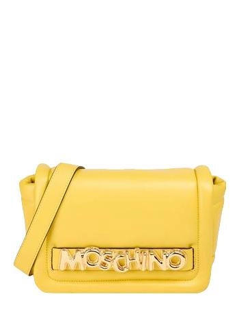 Moschino Leather Crossbody Bag - Yellow