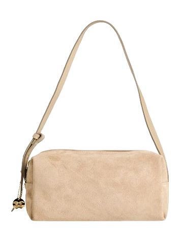 LAURA DI MAGGIO Dark Suede Shoulder Bag - Beige