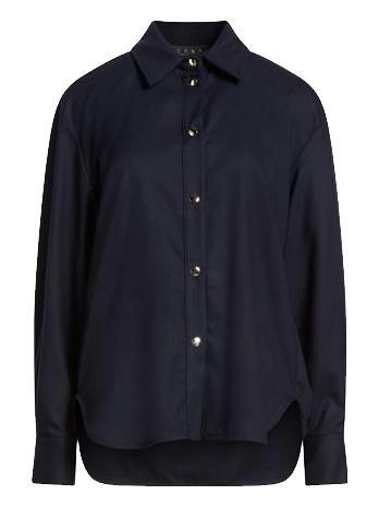 KAOS Solid Color Twill Shirt - Navy