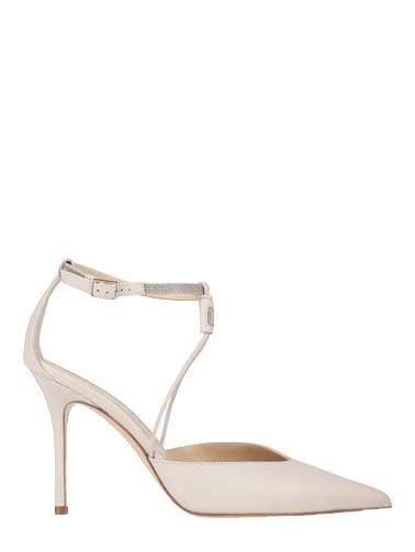 Peserico Leather Stilettos With Embellishments - Blush