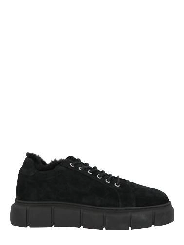 CERRUTI 1881 Suede Low-top Sneakers With Shearling Lining - Black