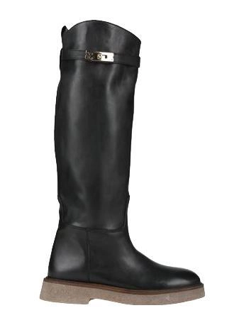 CARLA G. Boot Size Leather - Black
