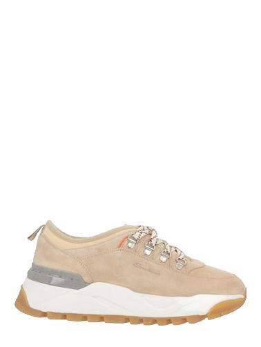 Santoni Suede And Leather Low-top Sneakers With Shearling Lining - Pink