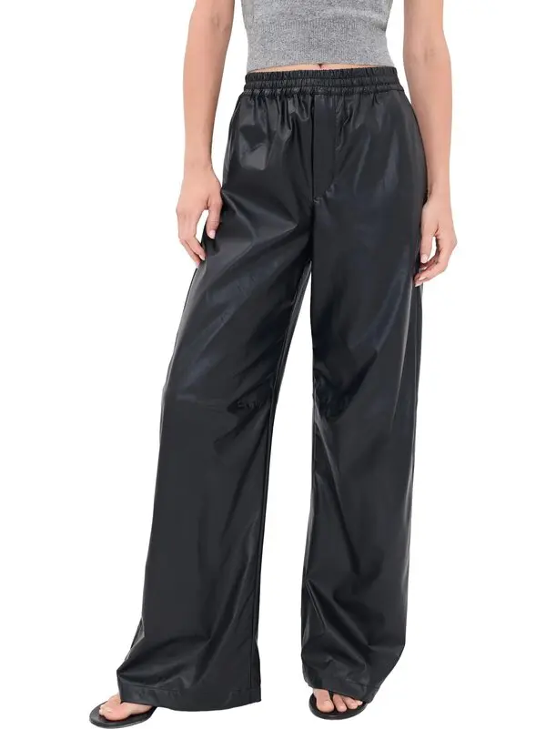 MAISON MARGIELA Faux Leather Pants - Black