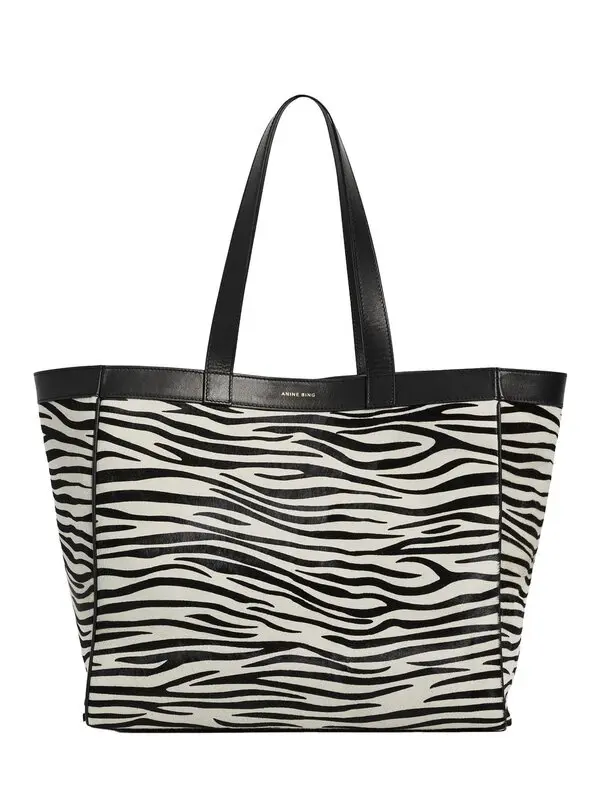 ANINE BING Medium Rio Tote Bag - Zebra