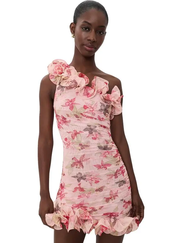 PatBO Orchid Bloom Mini Dress - Rose