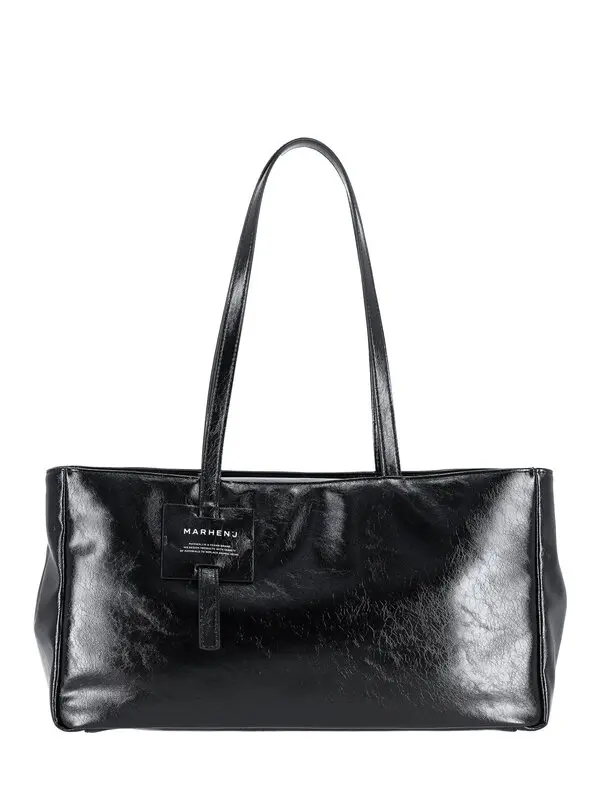 MARHEN.J Anna Compact Vegan Leather Tote Bag - Black