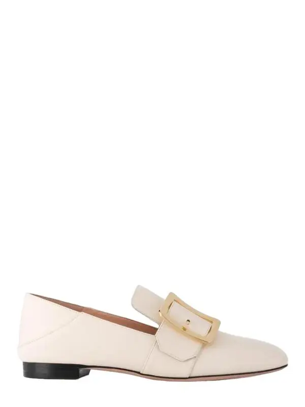 Bally Janelle Loafers Buckled Slip-on Flats - Nude