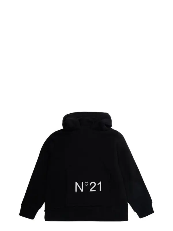 N.21 Logo Print Hoodie - Black