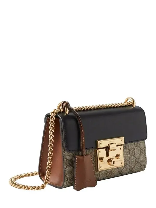 Gucci Padlock Gg Supreme Shoulder Bag - Brown
