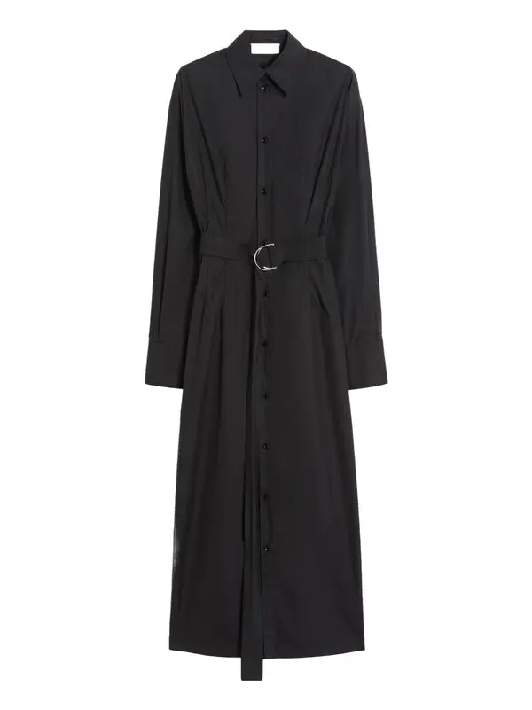 Sportmax Pleated Shirt Dress - Black