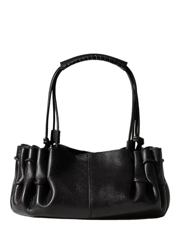 Hereu Pleated Single-shoulder Bag - Black