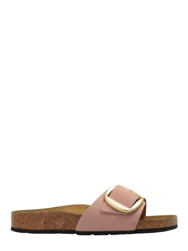 BIRKENSTOCK Madrid Big Buckle Suede Slides - Brown