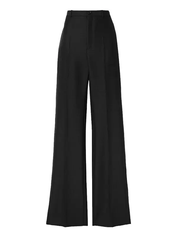 Balenciaga High-waisted Straight-leg Trousers - Black