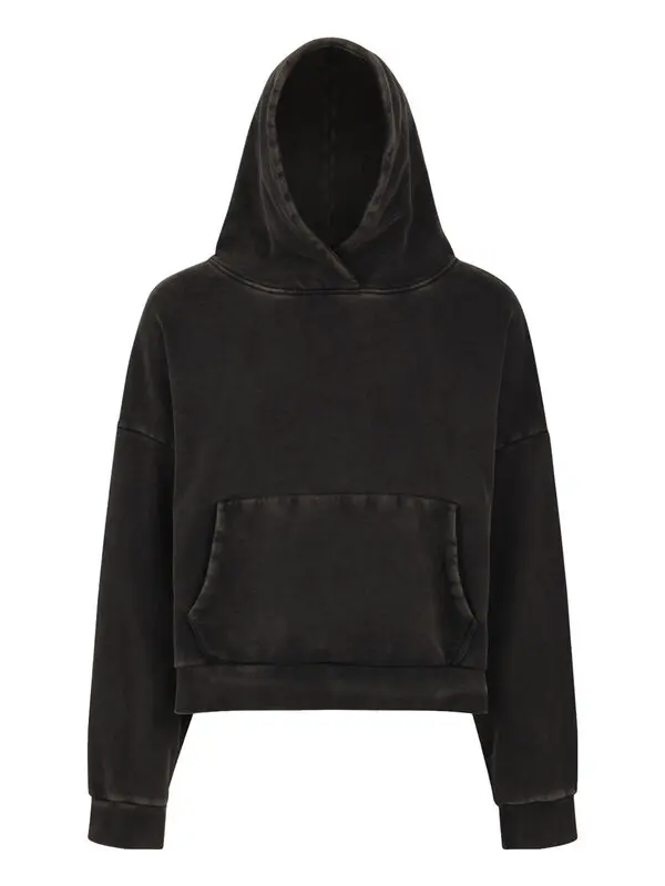 ENTIRE STUDIOS Cropped Hoodie - Black