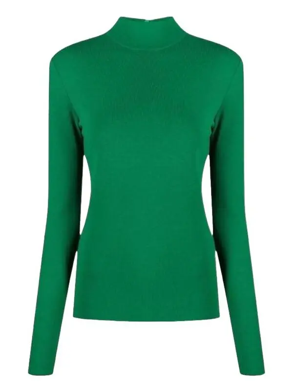 Stella McCartney Roll Neck Compact-knit Jumper - Green