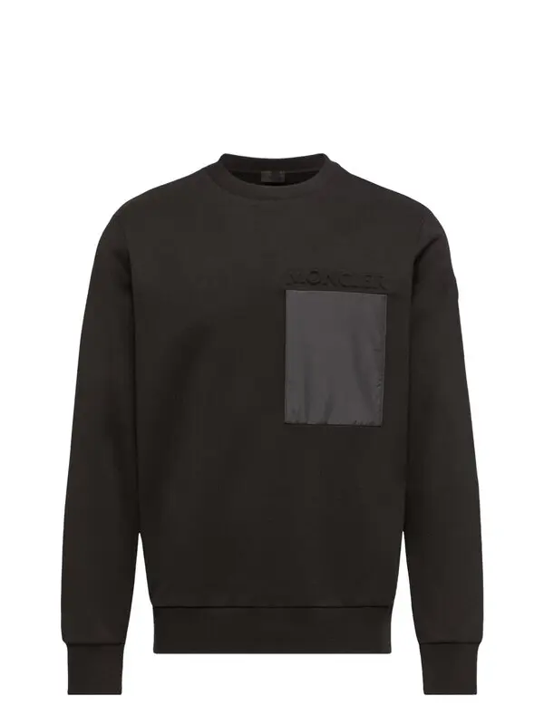 Moncler Cotton Logo Sweatshirt - Black