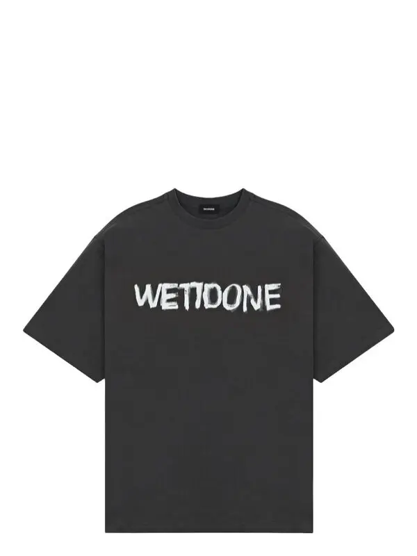 We11Done Logo-painted T-shirt - Black