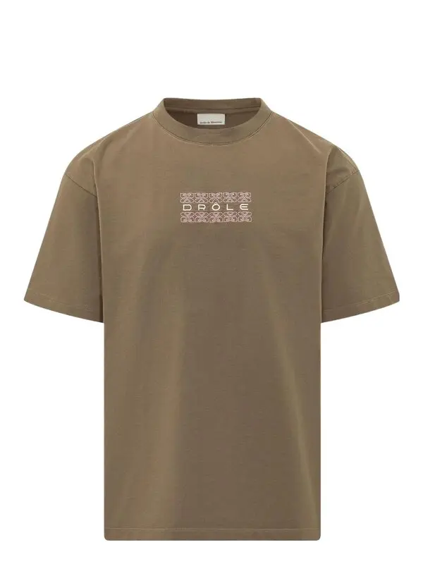 Drole De Monsieur Drôle De Ornements Logo T-shirt - Brown