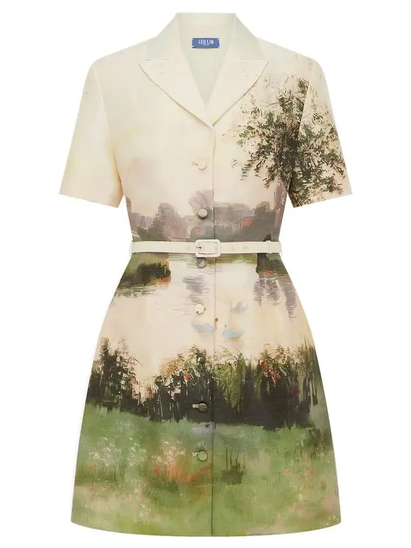LEO LIN Brigitte Mini Dress - Serene Print