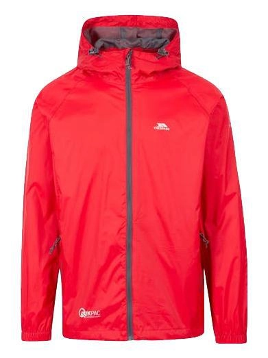 TRESPASS Qikpac Waterproof Jacket - Red