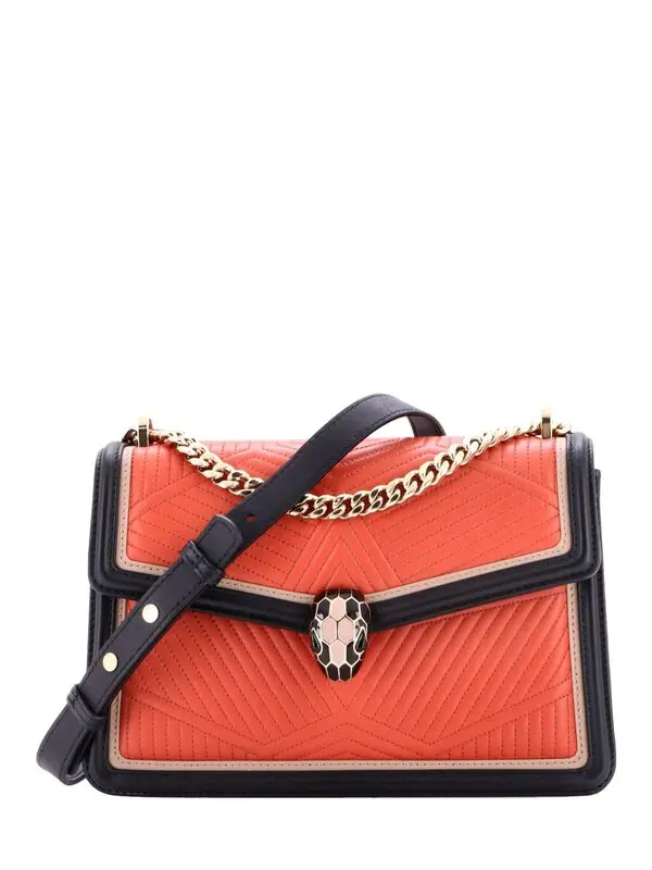 BVLGARI Serpenti Forever Shoulder Bag Quilted Leather - None