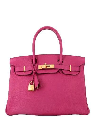 Hermès Birkin Handbag Fjord With Gold Hardware 30 - Pink