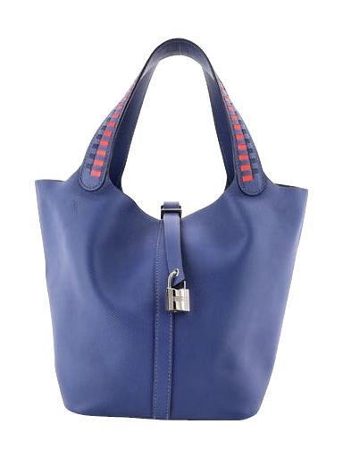 Hermès Picotin Lock Bag Tressage Epsom Mm - Blue