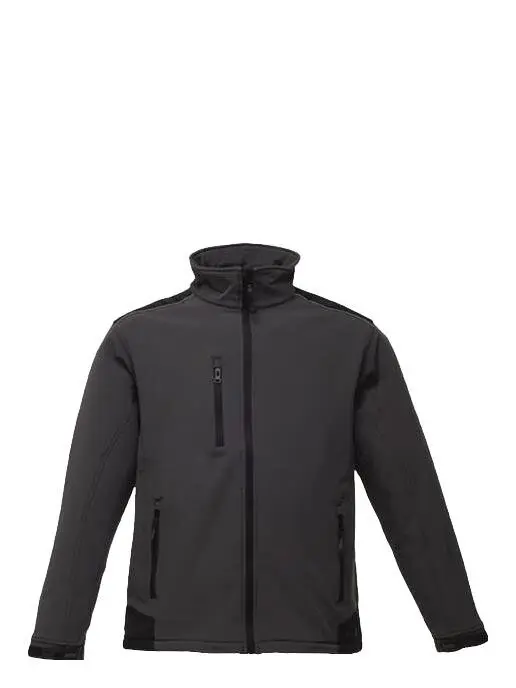 REGATTA Sandstorm Softshell Jacket With Reflective Trim - Seal Gray