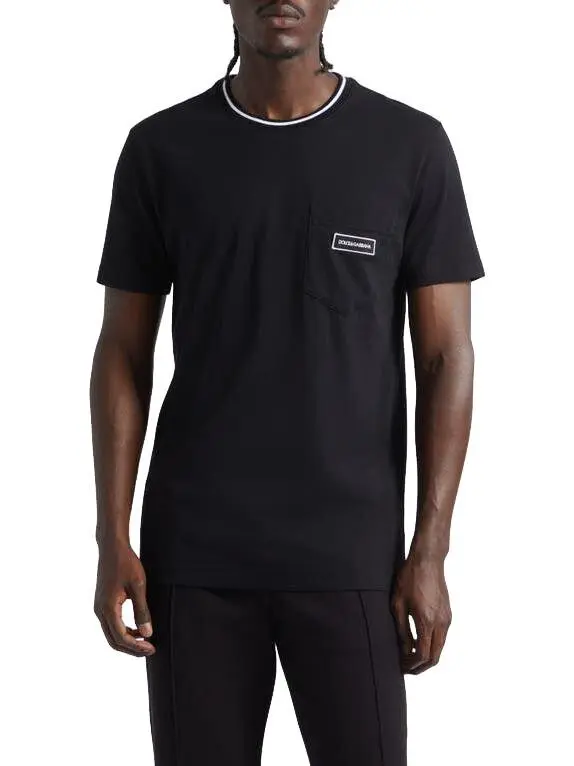Dolce & Gabbana Logo Patch Pocket T-shirt - Nero