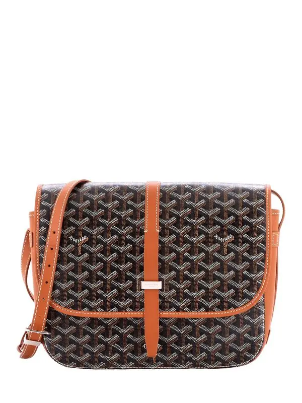 Goyard Belvedere Ii Messenger Bag Coated Canvas Mm - Brown