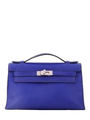 Hermès Kelly Pochette Swift - Blue