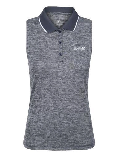 REGATTA Sleeveless Polo Shirt With Logo Design - Navy
