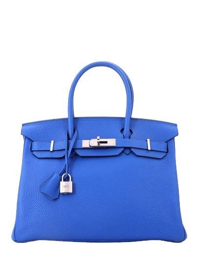 Hermès Birkin Handbag Verso Clemence With Palladium Hardware 30 - Blue