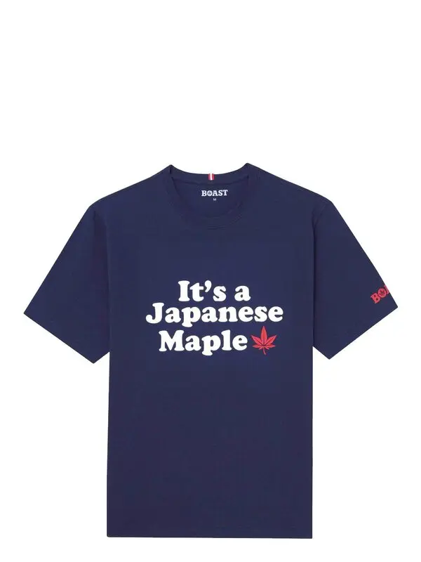 BOAST Japanese Maple Leaf Tee - Navy