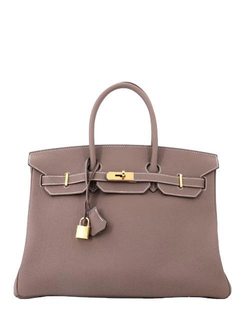 Hermès Birkin Handbag Togo With Gold Hardware 35 - Grey