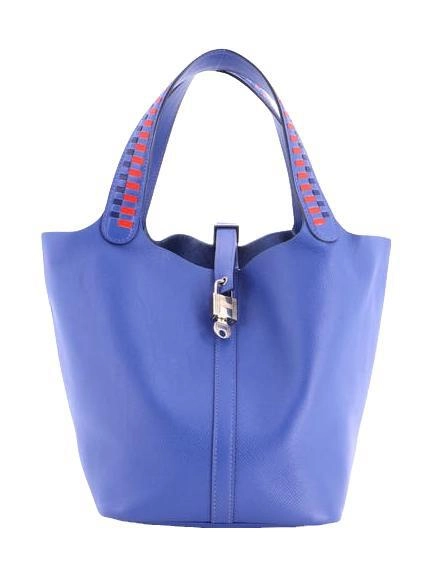 Hermès Picotin Lock Bag Tressage Epsom Mm - Blue