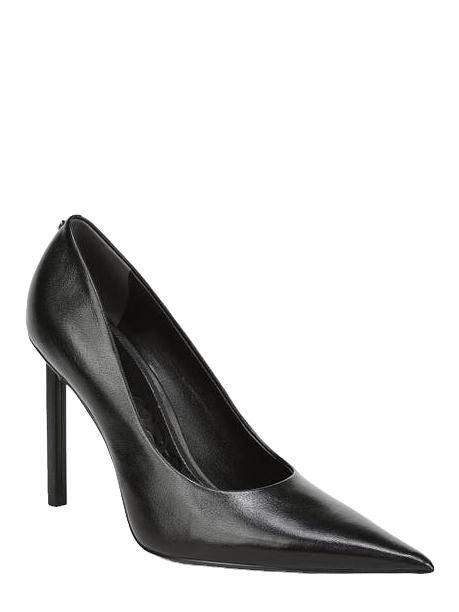 Sam Edelman Talula Pointed Toe Stiletto Pumps - Black Leather