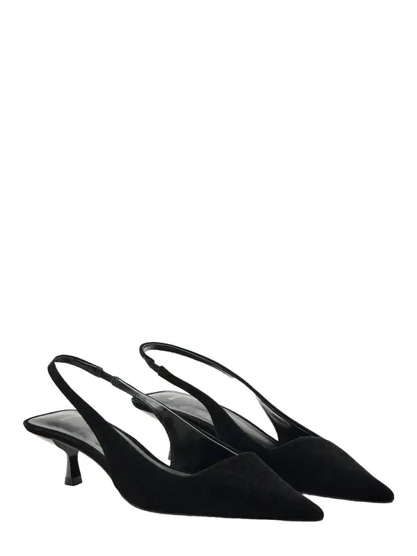 Mango Slingback Pointed Toe Pump - Black