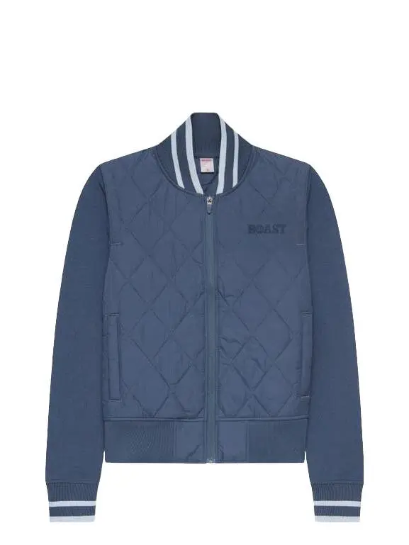 Boast Quilted Varsity Bomber - Vintage Navy