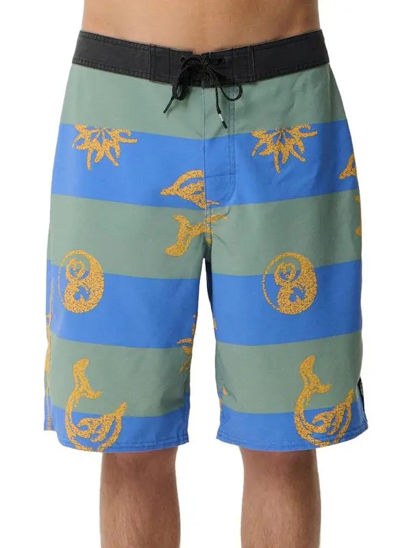 Rip Curl Mirage Disorder Striped Board Shorts - Deep Riverside