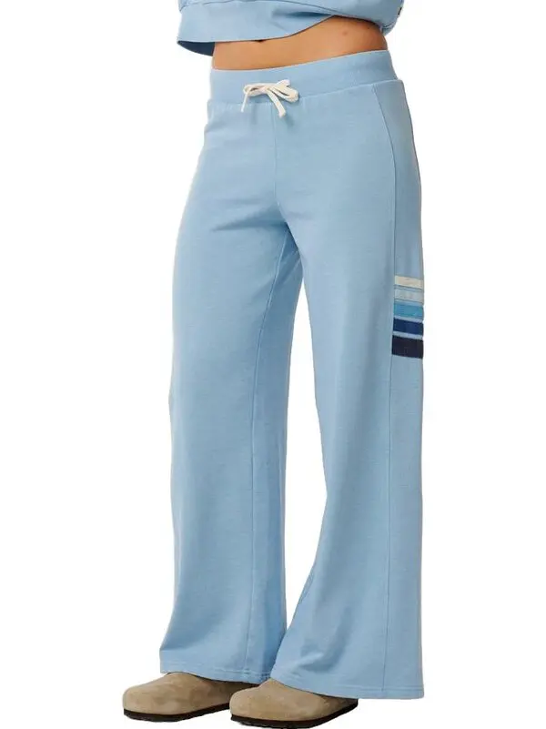 Rip Curl Surf Revival Wide Leg Fleece Pants - Washed Blue