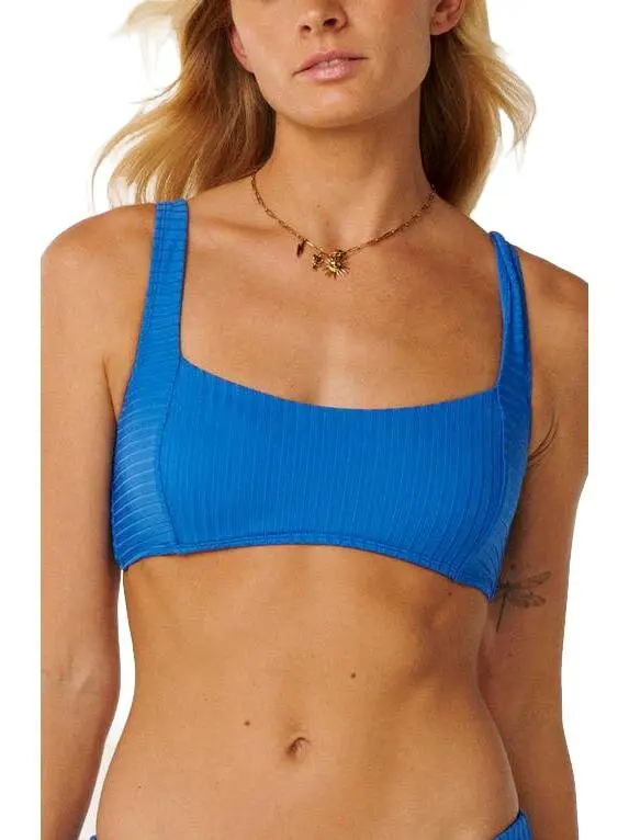 Rip Curl Premium Surf Crop Bikini Top - Bright Blue
