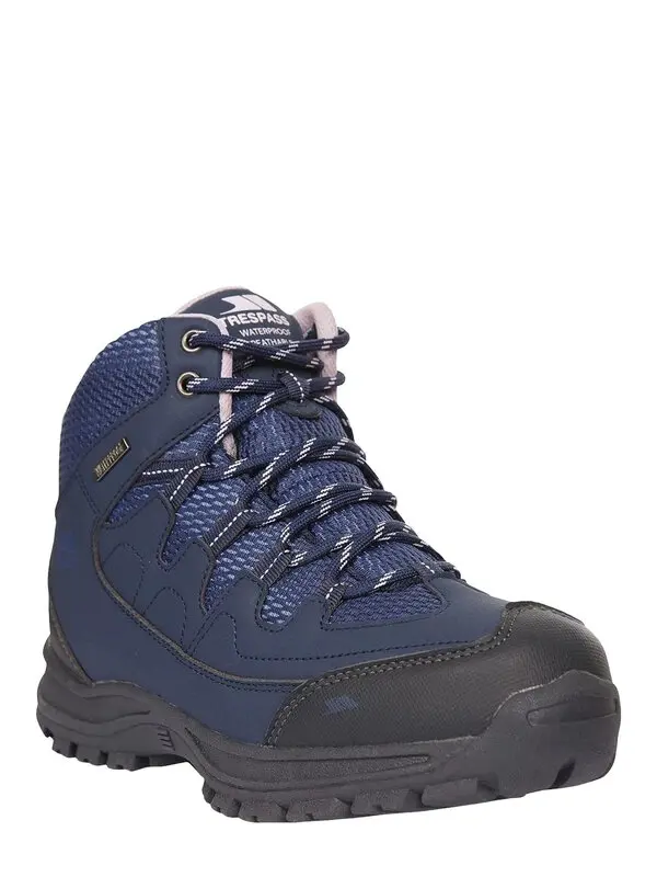 TRESPASS Mitzi Waterproof Mid Cut Walking Boots - Navy