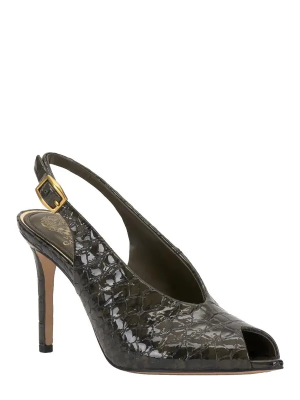 Vince Camuto Helenza Peep Toe Slingback Pump - Deep Forest
