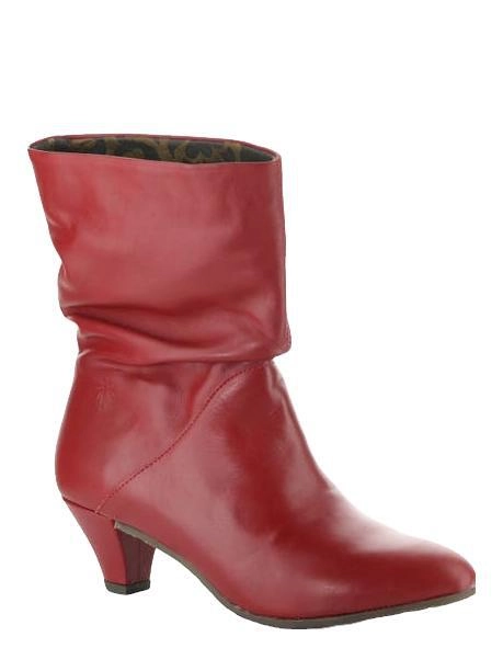 Fly London Pulk Almond Toe Bootie - Rust