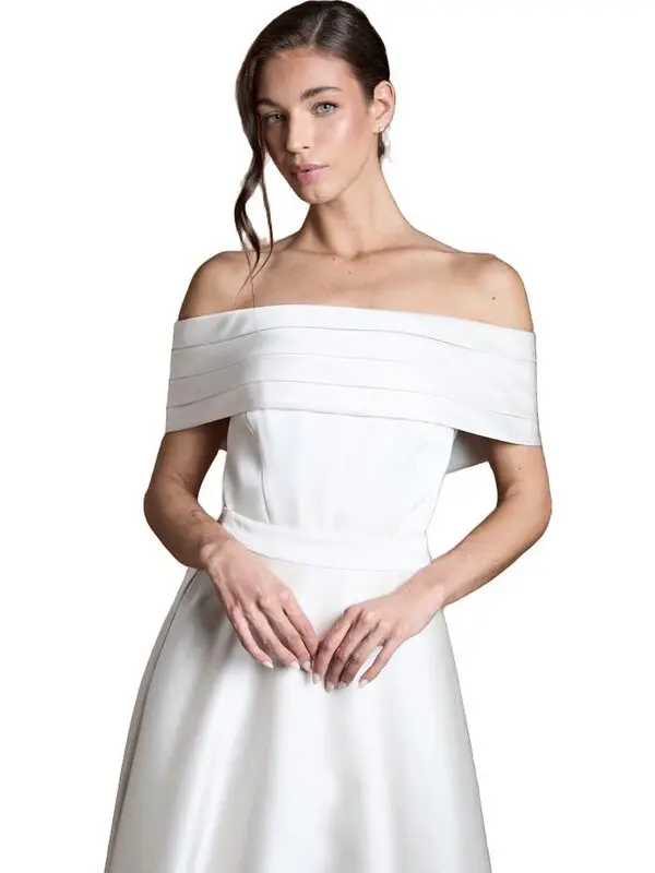 Coast Off-the-shoulder Bridal Shrug - Ecru